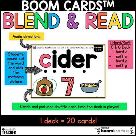 Soft Hard C G Blend And Read Boom Cards A Teachable Teacher