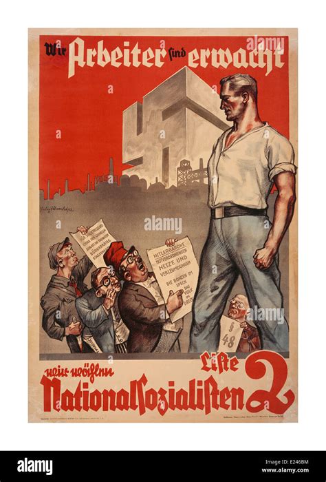 1930s ‘workers Awake Vote For The National Socialist Nazi Party