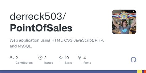 GitHub Derreck PointOfSales Web Application Using HTML CSS JavaScript PHP And MySQL