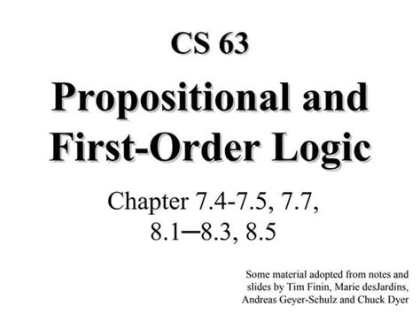 Propositional Logic In Artificial Intelligence Ppt