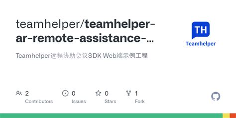 Github Teamhelperteamhelper Ar Remote Assistance Web Example