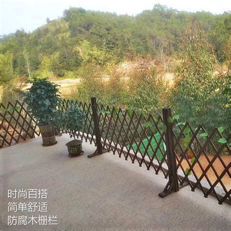 户外装饰防腐木饭店可伸缩木栅栏围栏花架护栏室内隔断小篱笆阳台 虎窝淘