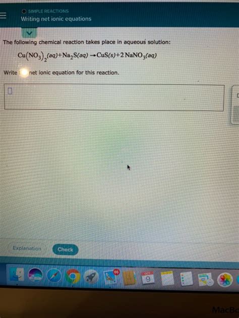 Solved O SIMPLE REACTIONS Writing Net Ionic Equations The Chegg