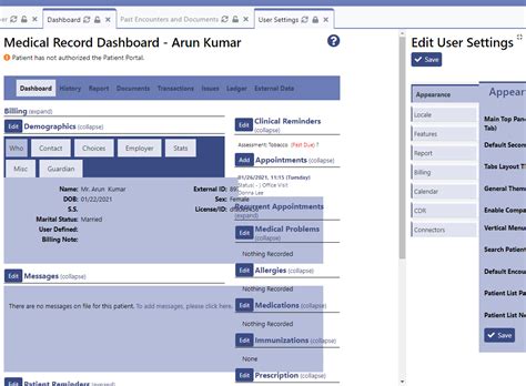 medical record dashboard styling · issue 4189 · openemr openemr · github