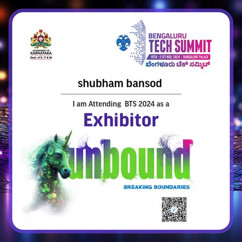 Shubham Bansod Cbo On Linkedin Bengaluru Tech Summit 2024 Exhibitor Certificate Credential