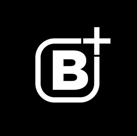 premium vector b plus vector monogram b plus icon