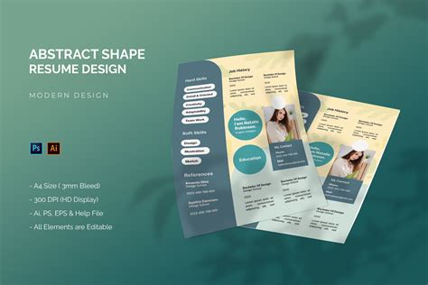 Abstract Shape Resume Template Graphic By Streakside · Creative Fabrica
