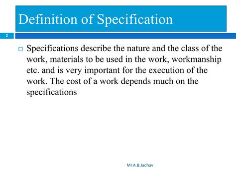Estimating And Costing Specification Ppt Pptx Civil Engineering