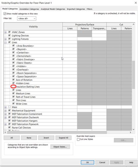 Solved Turn Off Batt Insulation Autodesk Community