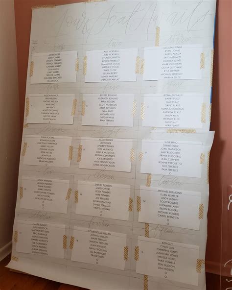 Plexiglass Wedding Seating Chart Arrangement Lark Lettering