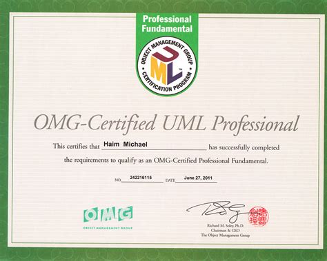 My Omg Certified Uml Professional Diploma Info Life Michael Blog