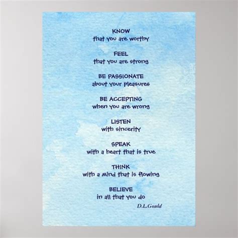 Inspirational Affirmation Poem Poster