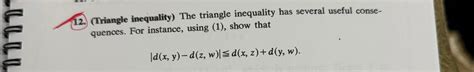 solved triangle inequality ﻿the triangle inequality has