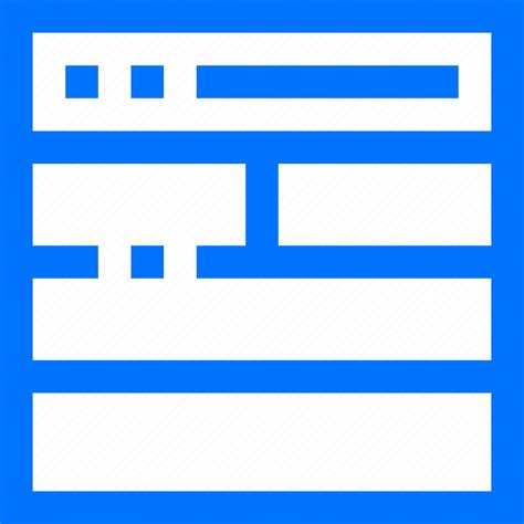 browser flowchart four layout sections website wireframe icon
