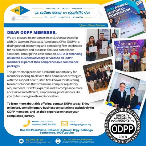 Odpp Dgpa Privacyph Organization Of Data Privacy Professionals