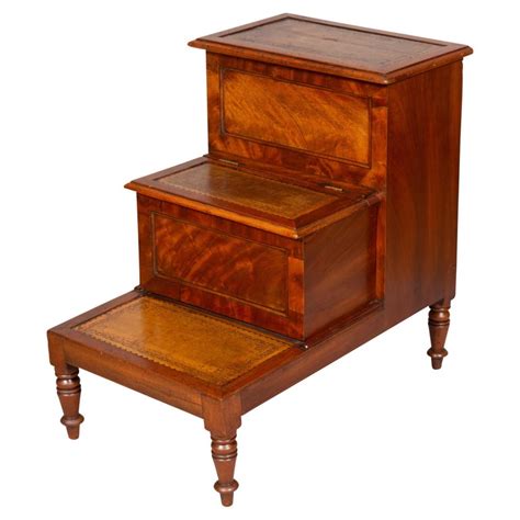 Regency Mahogany Library Or Bedside Steps At 1stdibs