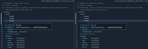 Broken Yaml Syntax Highlighting · Issue 262 · Edeneastnightfoxnvim