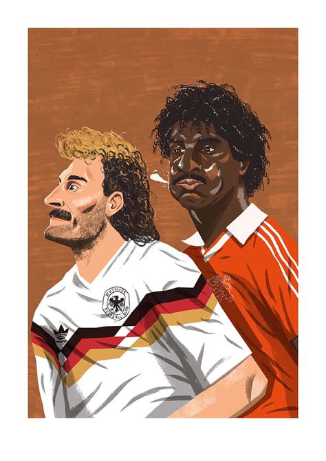 Download Frank Rijkaard And Rudi Völler Painted Portrait Wallpaper Wallpapers com