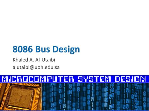 PPT 8086 Bus Design PowerPoint Presentation Free Download ID 6555138