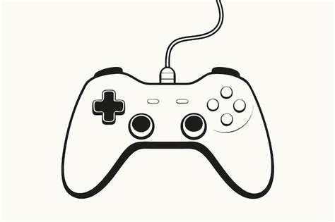 A Black And White Video Game Controller With A Black And White A Black And White Video Game Controller With A Black And White