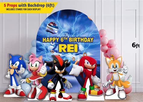 Sonic Props Sonic Backdrop Party Props Shadow Cutout Knuckles Cutout Etsy