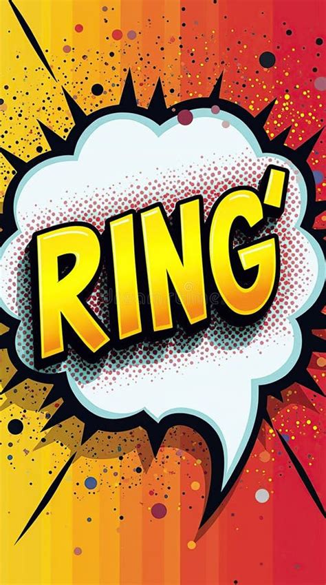 Comic Book Style Speech Bubble With Bold Yellow Ring Stock Illustration