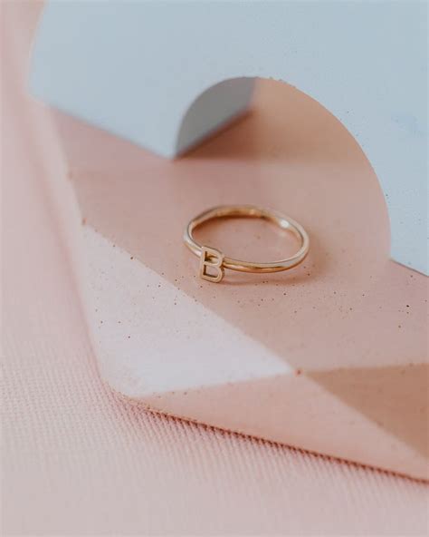 Initial Stacking Ring Initial Stacking Rings Stacking Rings Gold