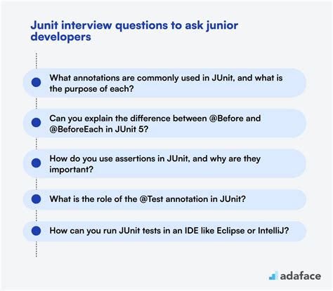 55 junit interview questions adaface