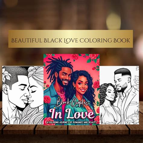 Black Love Coloring Book Romantic Couples Stress Relief Pdf Etsy