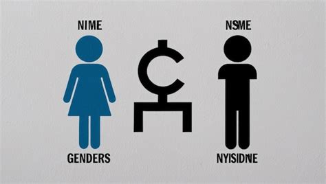Stylized Gender Symbols Representing Unity And Diversity In