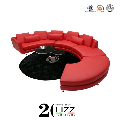 Luxe Modern Semi Circle Curve Design Fashion Leather Sofa China