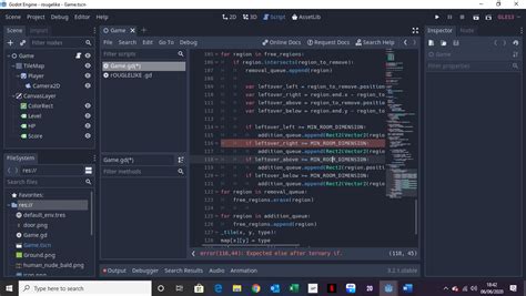 Tutorial Im Using Says That All The If Statements Should Be Just If Statements But Godot Wants