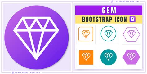Bootstrap Gem Icon Shape Diamond Bi Bi Gem Icon Code Css Html