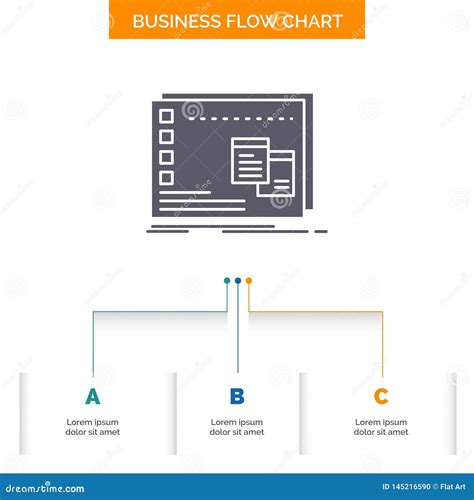 Window Mac Operational Os Program Business Flow Chart Design With 3 Steps Glyph Icon For