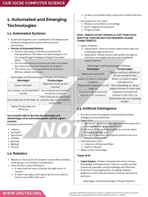 Caie Igcse Computer Science 0478 Theory 66d2c5261b81613ff2c69e13 677 Pdf Artificial