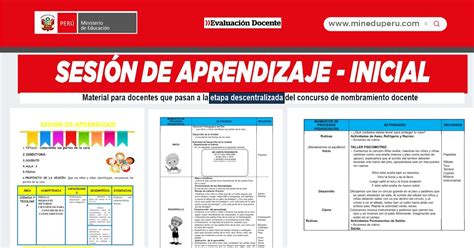Sesion de aprendizaje inicial ~ Ministerio de Educación del Perú