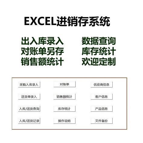 进销存excel进销存管理系统单机版出入库管理软件收支管理系统vba虎窝淘