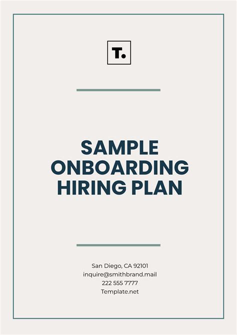 Free Hiring Plan Templates Editable And Printable