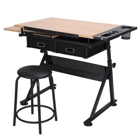 Yosoo Bureau De Table à Dessin Ensemble De Bureau De Dessin Table à