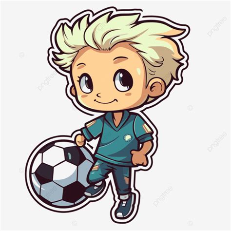 Animecore 클립 아트 스타일로 벡터 고립 된 만화 축구 선수와 스티커 디자인 상표 Png 일러스트 및 벡터 에 대한 무료 다운로드 Pngtree