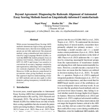 Beyond Agreement Diagnosing The Rationale Alignment Of Automated Essay Scoring Methods Based On