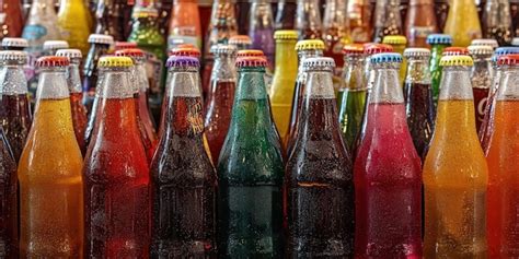 Overwhelming Array Of Specialty Soda Bottles With Creative Labels