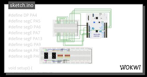 Segment Anzeige Copy Wokwi ESP STM Arduino Simulator