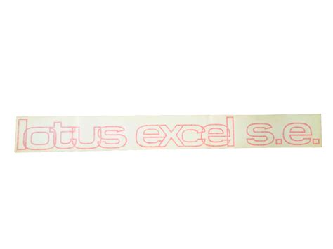 Lotus Excel Se Red Decal Lotusbits Ltd