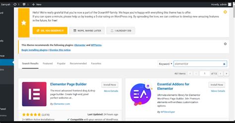 Cara Melakukan Instalasi Plugin Elementor Yaitu