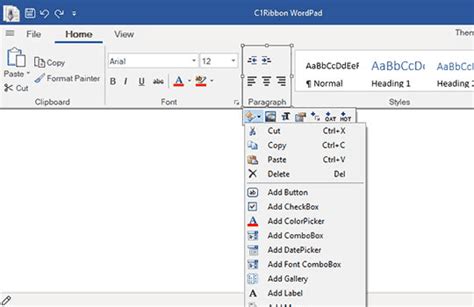 Ribbon Control For Winforms Office Style Nav Component In Winforms Componentone