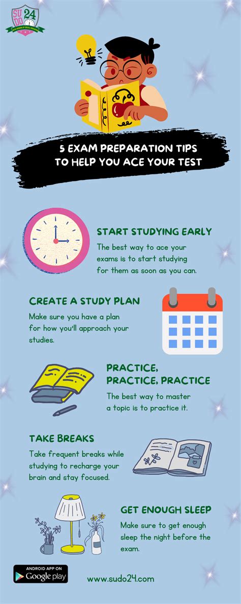 5 Exam Preparation Tips Τo Help You Ace Your Test E Learning Infographics