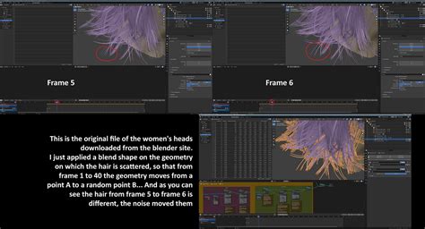 Hair Curves Randomizing With Movement Particles And Physics