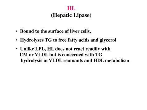 Ppt Lipoprotein Structures Function And Metabolism Powerpoint