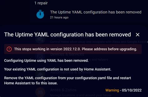 The Uptime Yaml Configuration Has Been Removed And Now What Home Assistant Community